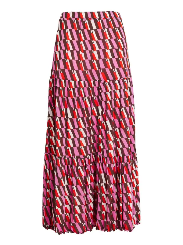 Diane Von Furstenberg Austria Reversible Maxi Skirt - Pink