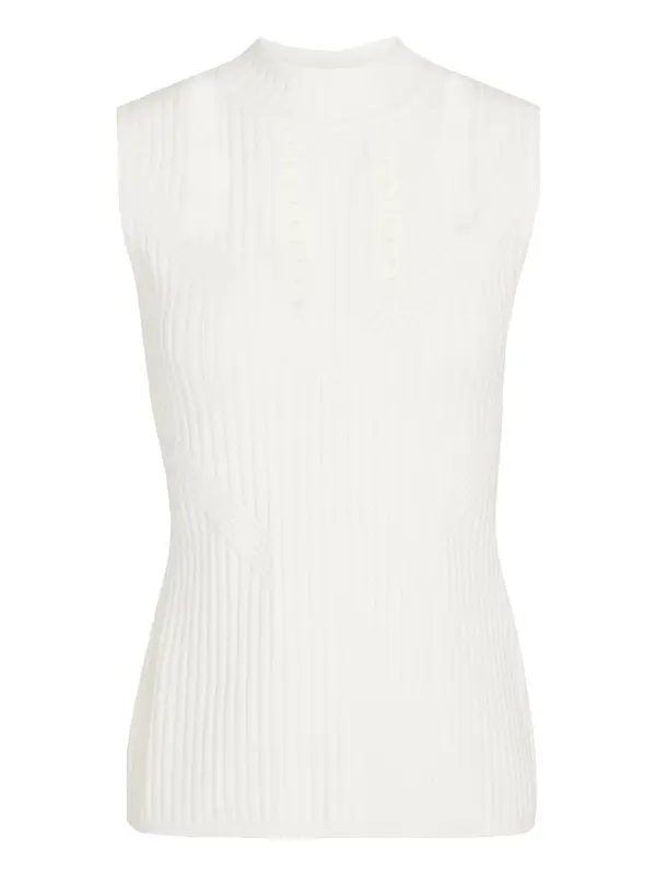 Diane Von Furstenberg Viviane Ribbed-knit Turtleneck Top - Ivory