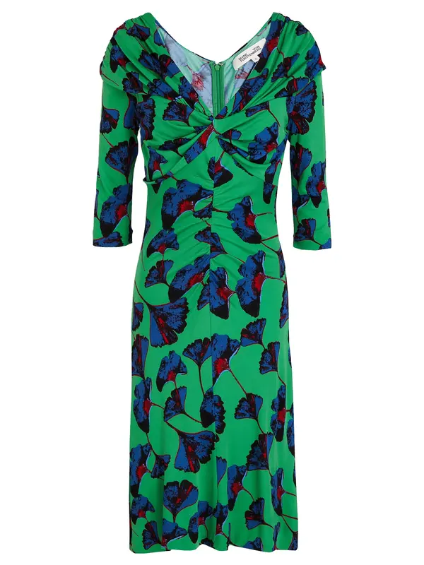 Diane Von Furstenberg Printed Jersey Dress - Green