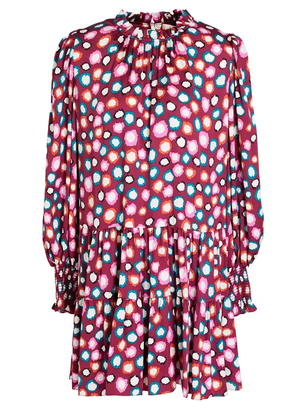 Diane Von Furstenberg Kali Printed Mini Dress - Plum