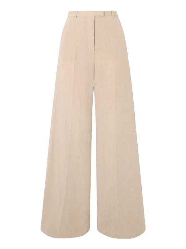 Loro Piana Emmit Linen Flared Pants - Neutrals