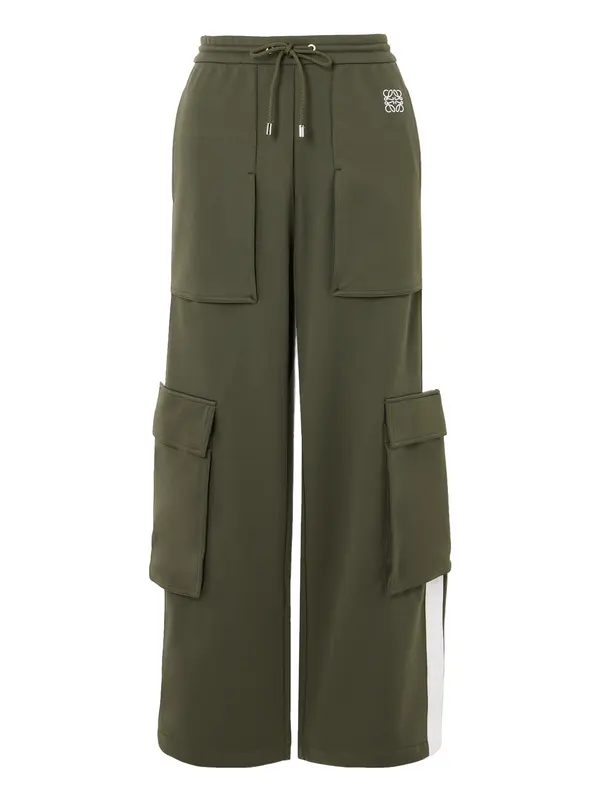 Loewe Striped Tech-jersey Cargo Pants - Green