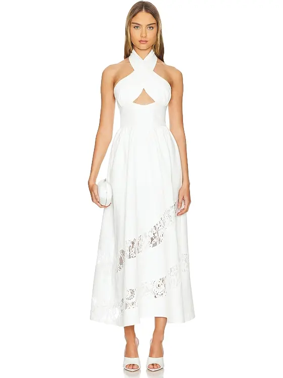 NANA JACQUELINE Portia Velvet Dress - White
