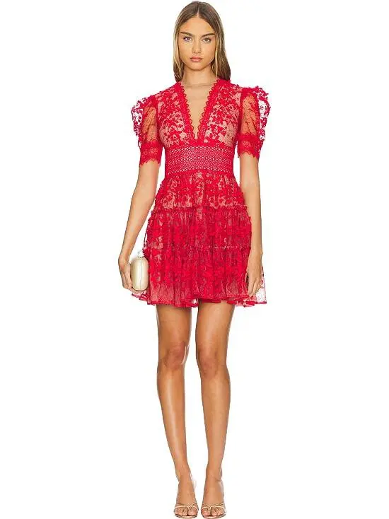 BRONX AND BRONCO Megan Mini Dress - Red