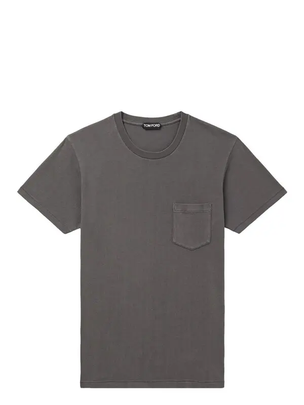 TOM FORD Slim-fit Cold-dyed Cotton-jersey T-shirt - Neutrals