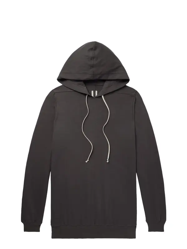 Rick Owens Cotton-jersey Hoodie - Gray