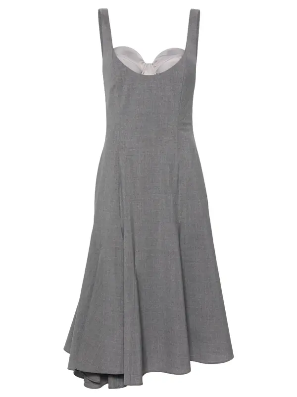 Viktor & Rolf Corset-style Midi Dress - Grey