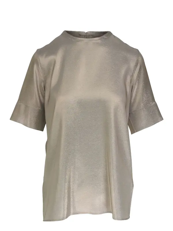 Akris Lurex-detail T-shirt - Gold