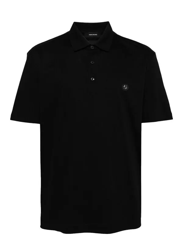 BOSS Logo-appliqué Polo Shirt - Black