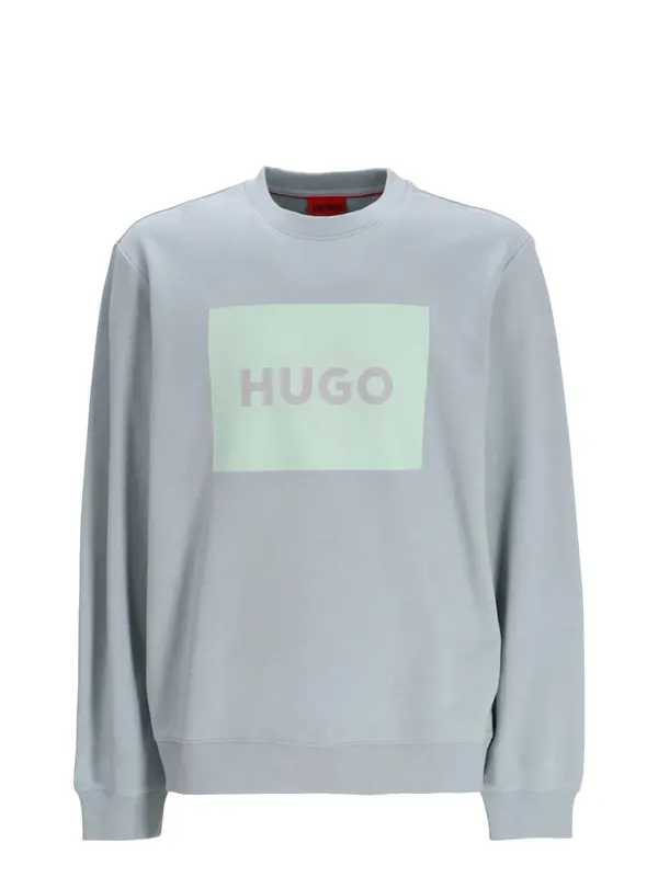 Hugo Logo-print Cotton Sweatshirt - Grey