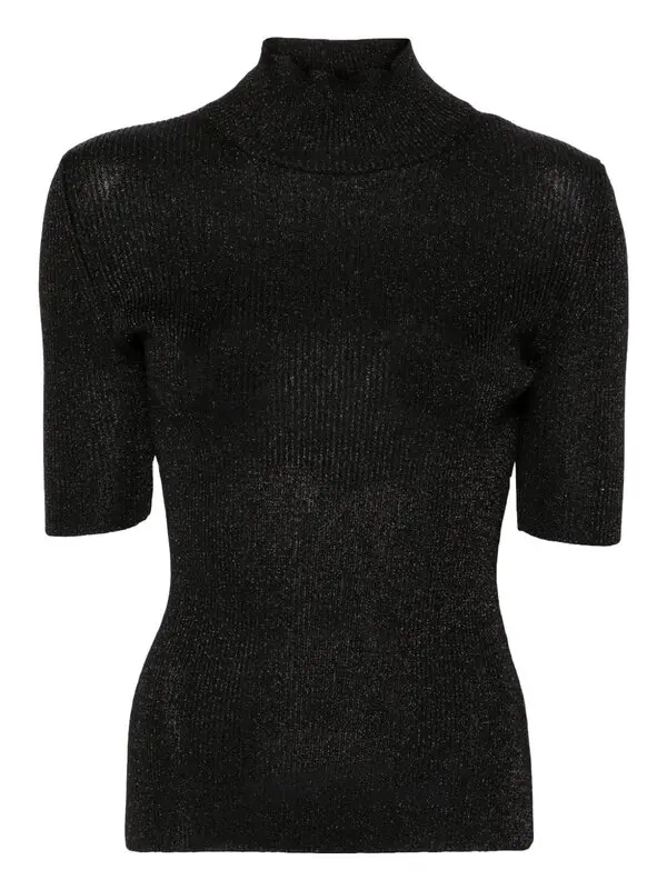 Missoni High Neck Glitter-detail Top - Black