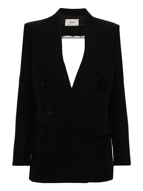 Coperni Triangle Detail Cut-out Blazer - Black