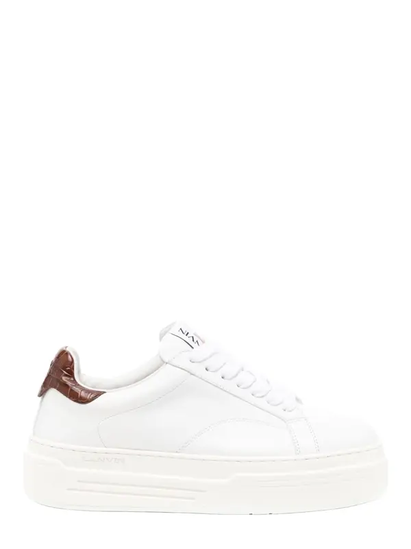 LANVIN Leather Platform Sneakers - White