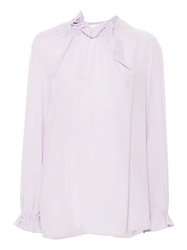 Victoria Beckham Ruffled Blouse - Purple
