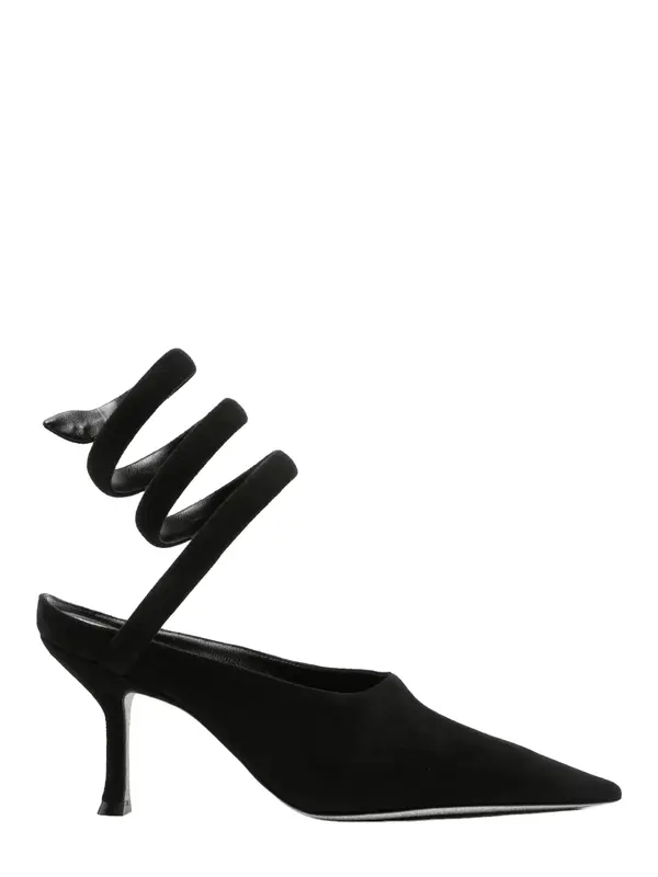 Rene Caovilla 75mm Suede Pumps - Black