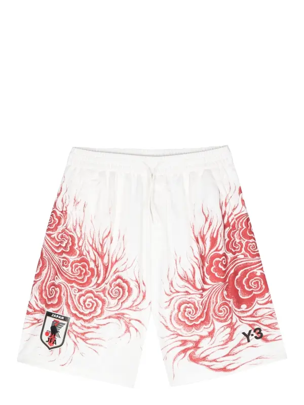 Y3 Jfa Graphic Shorts - White