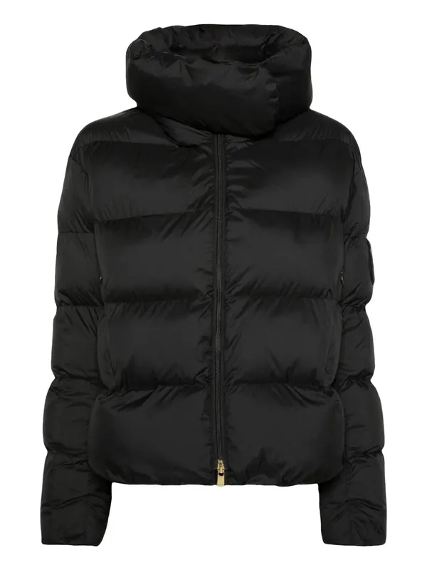 Pinko Logo-patch Puffer Jacket - Black