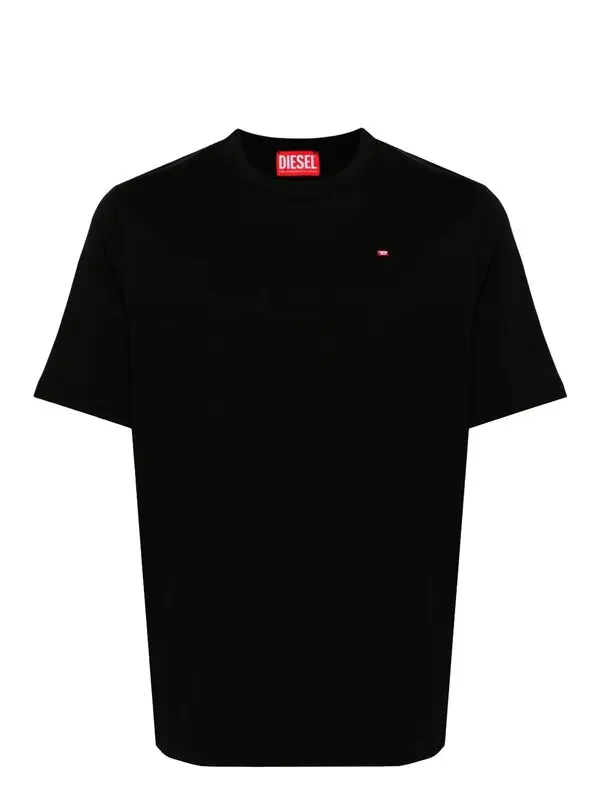 DIESEL Logo-embroidered T-shirt - Black