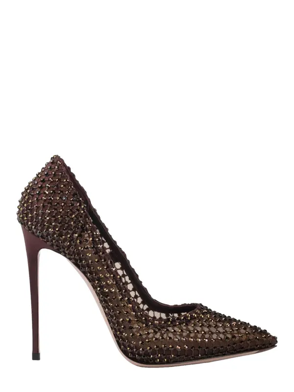 LE SILLA Gilda 120mm Rhinestone-embellished Pumps - Brown