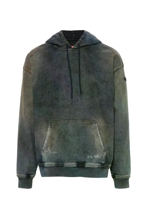 DIESEL® D-um-rib Track Denim Hoodie - Blue