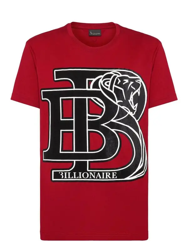 BILLIONAIRE Logo-appliqué Cotton T-shirt - Red