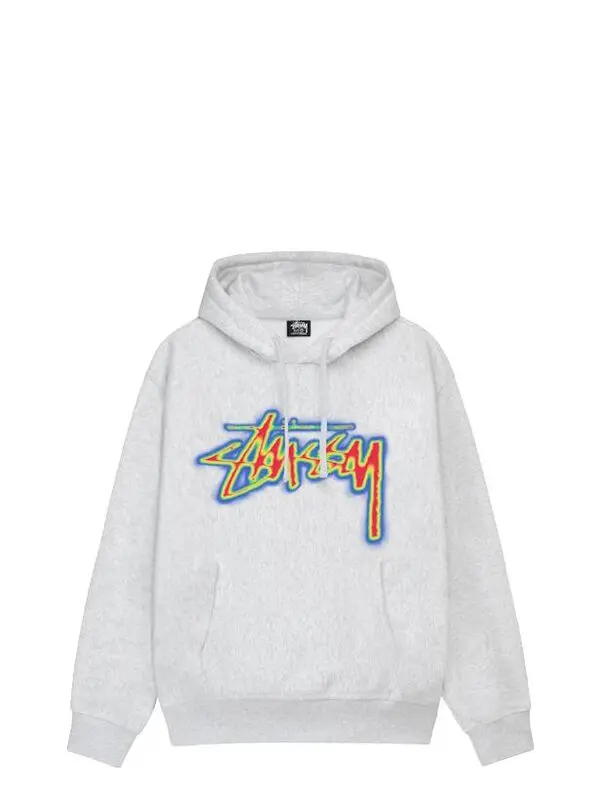 StÜssy Thermal Stock Hoodie - Ash Heather