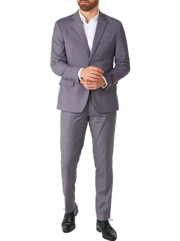 Opposuits Daily Tailored Fit Dark Stretch Suit - Grey
