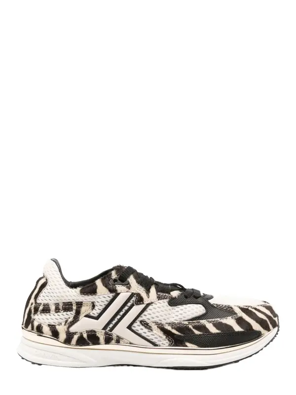 LANVIN Logo-embroidered Sneakers - Neutrals