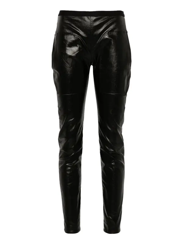 Rick Owens Coated-finish Leggings - Black