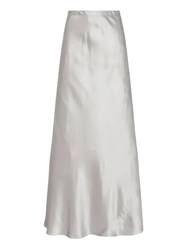 Rosetta Getty Satin Skirt - Silver
