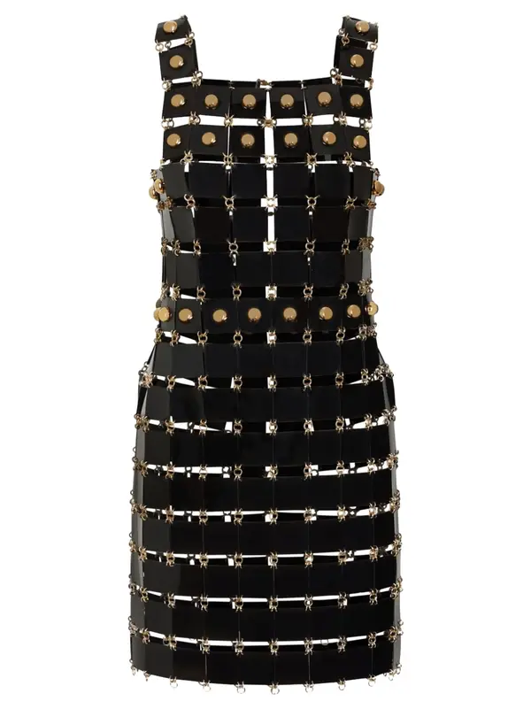 Rabanne Stud-detailed Mini Dress - Black