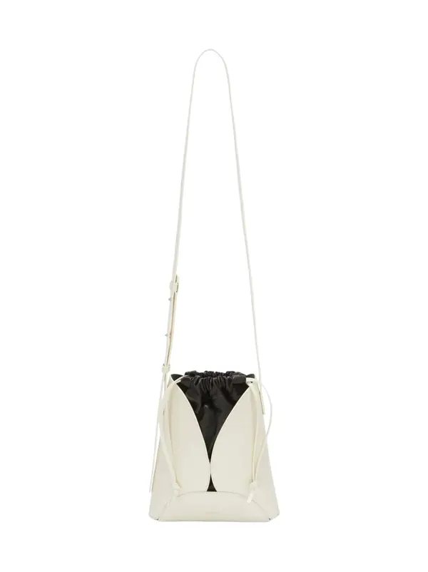 JIL SANDER Small Curve Cross Body Bag - White