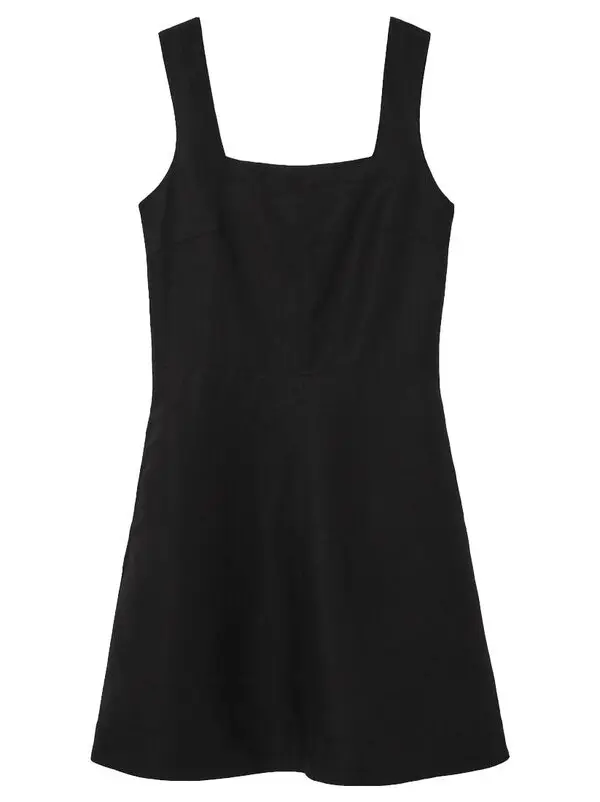 Cos Square-neck Mini Pinafore Dress - Black