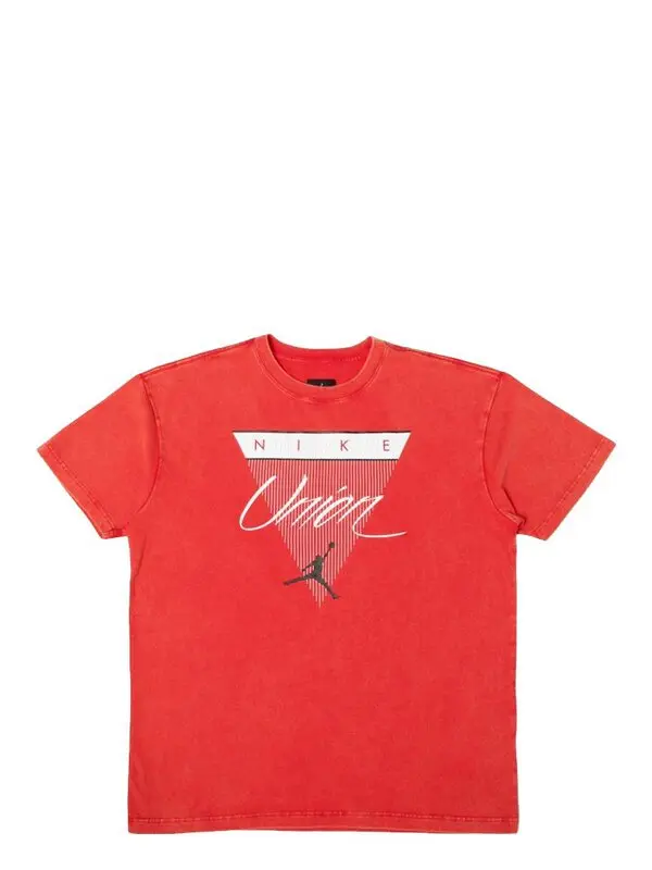 JORDAN X Union Nrg Vault Flight Triangle Tee Shirt - Red