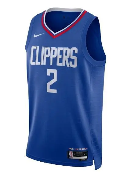 Nike Nba Los Angeles Clippers Kawki Leonard Icon Edition Jersey - Blue/white