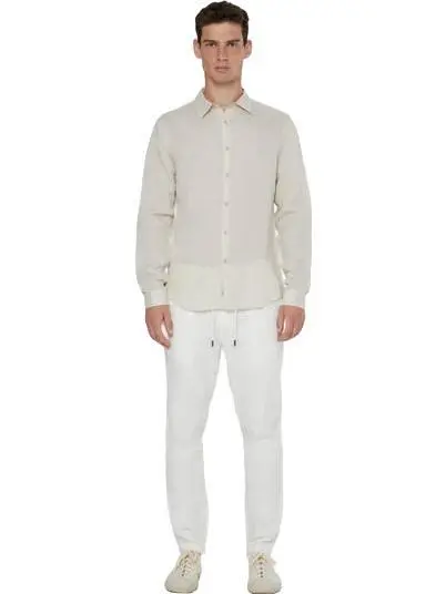 Onia Air Linen Long Sleeve Shirt - Stone