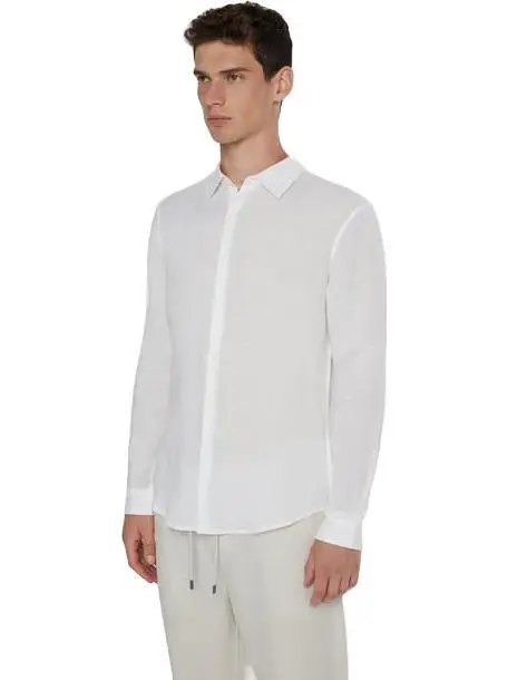 Onia Air Linen Long Sleeve Shirt - White