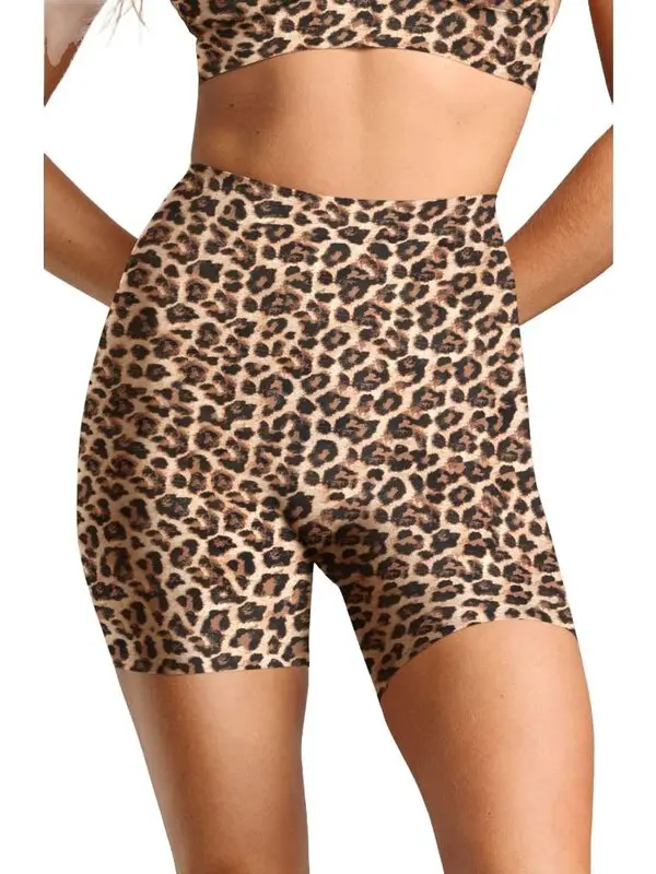 SIELLA No-show Bike Short - Leopard Print