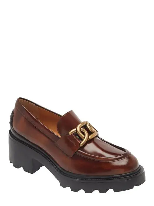 TOD'S Carro Platform Loafer - Cuoio Scuro