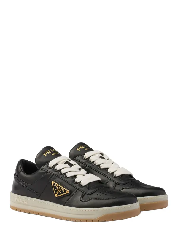 Prada Downtown Nappa Leather Sneakers - Black