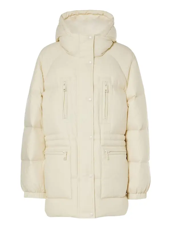 YVES SALOMON Shearling-trimmed Down Jacket - White