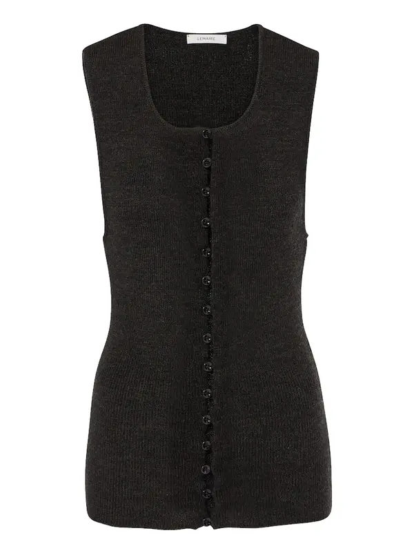LEMAIRE Wool-blend Vest - Black