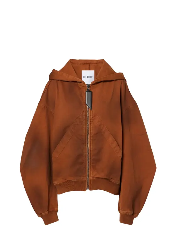 Attico Dégradé Zip-up Hoodie - Brown