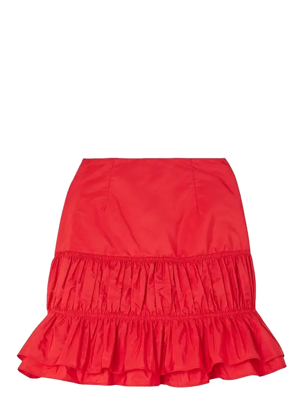 MOLLY GODDARD Carol Tie Mini Skirt - Red
