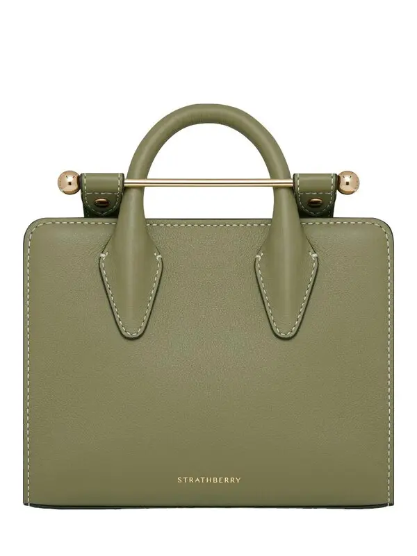 Strathberry Nano Leather Tote - Pistachio
