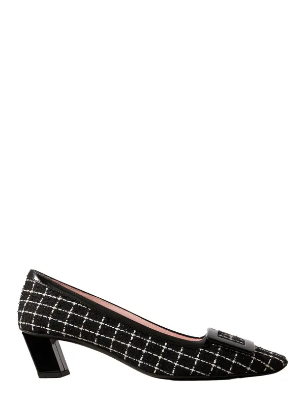 ROGER VIVIER Belle Vivier 45 Tweed Pumps - Black