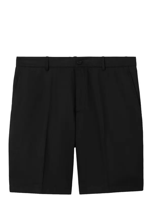 Burberry Cotton Gabardine Shorts - Black