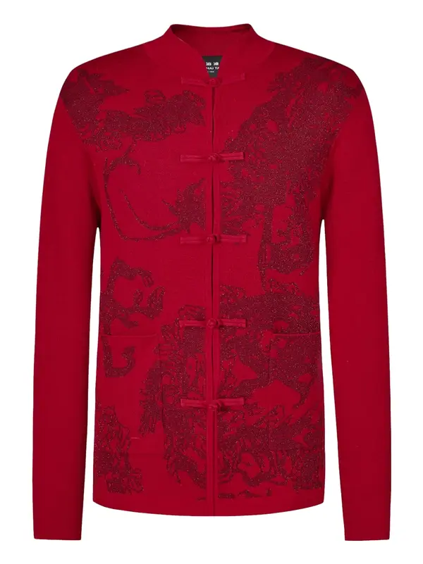 Shanghai Tang X Jacky Tsai Dragon-jacquard Shirt Jacket - Red