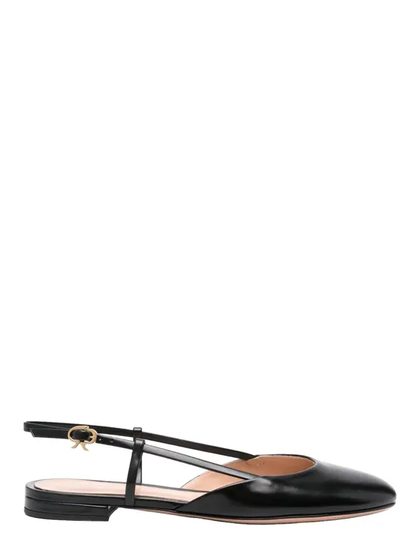 GIANVITO ROSSI Leather Ballet Flats - Black