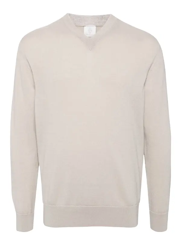 Eleventy Cashmere V-neck Sweater - Grey